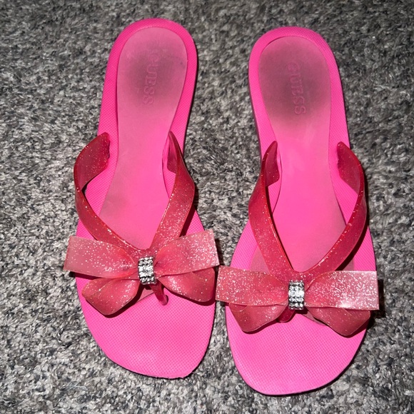 Guess | Shoes | Hot Pink Guess Flip Flops | Poshmark